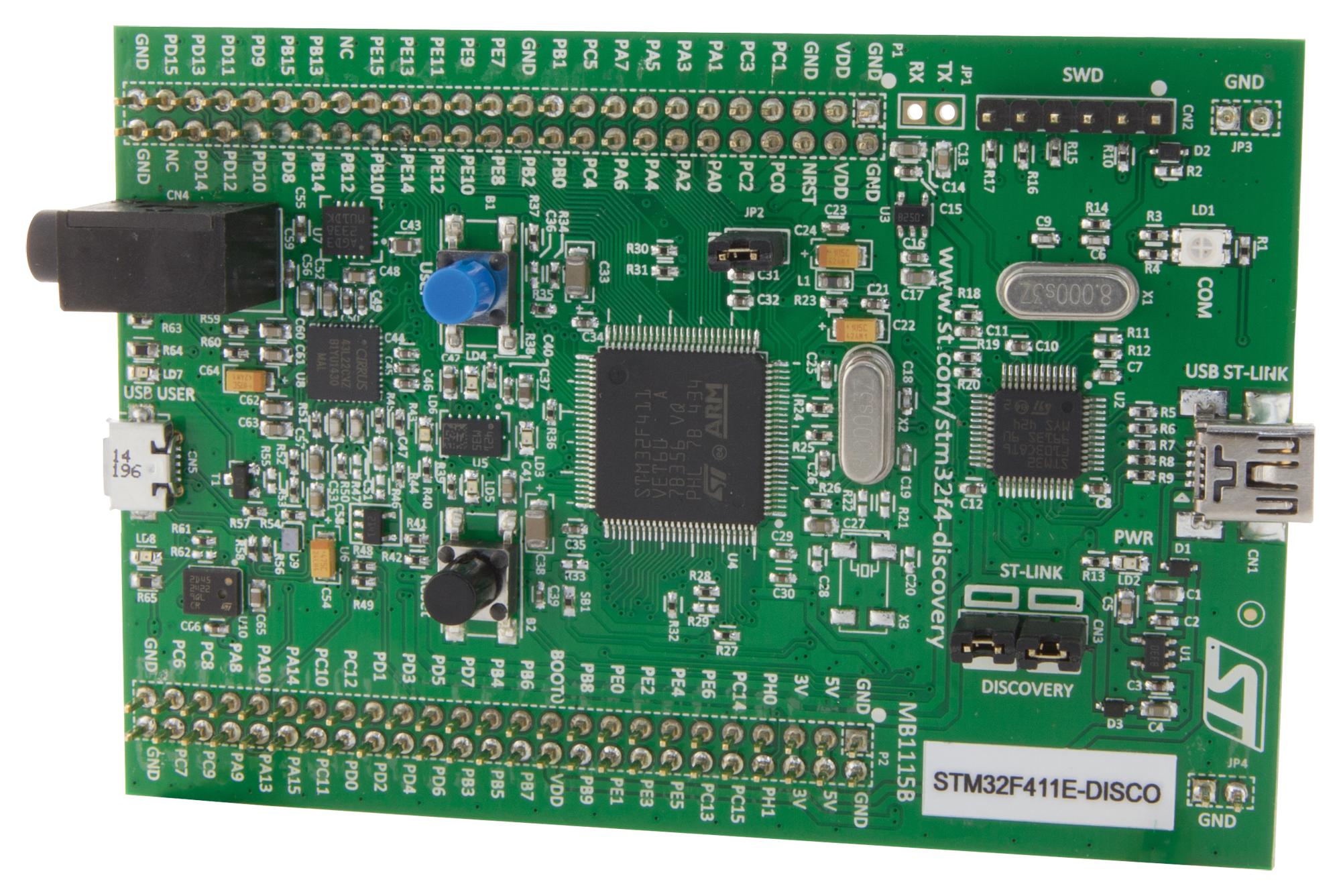 STM32F411E-DISCO - Stmicroelectronics - Discovery Kit, STM32F411VE MCU ...