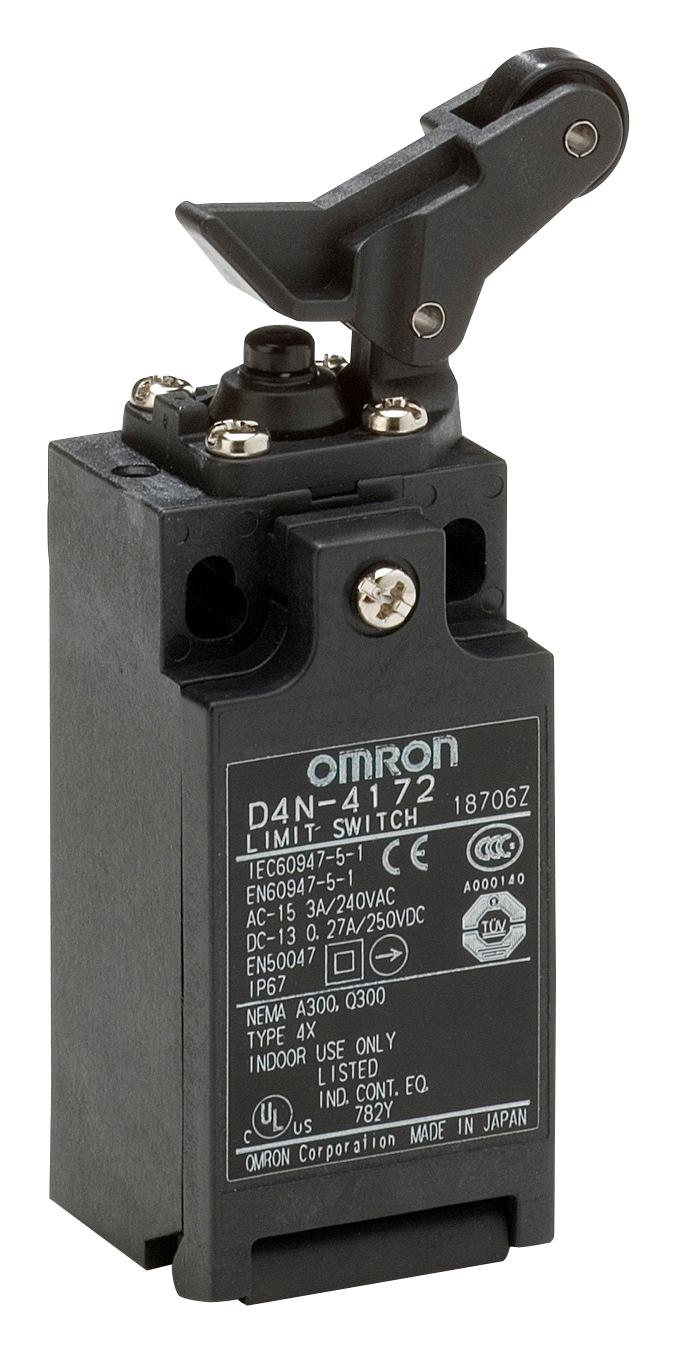 D4N4172 - Omron Industrial Automation - Limit Switch, Miniature, Roller Arm Lever