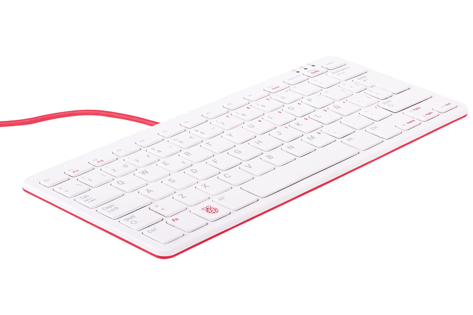 RPI-KEYB (ES)-RED/WHITE - Raspberry-pi - Development Kit Accessory ...