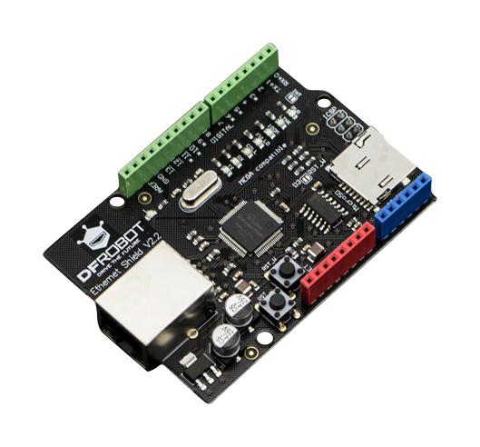 DFR0125 - Dfrobot - Expansion Board, DFRduino Ethernet Shield V2, Arduino Mega 1280 & 2560 ...