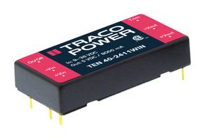 TEN 40-2411N TRACO POWER, Isolated Through Hole DC/DC Converter, ITE, DIP, 2:1, 40 W, 1 Output ...